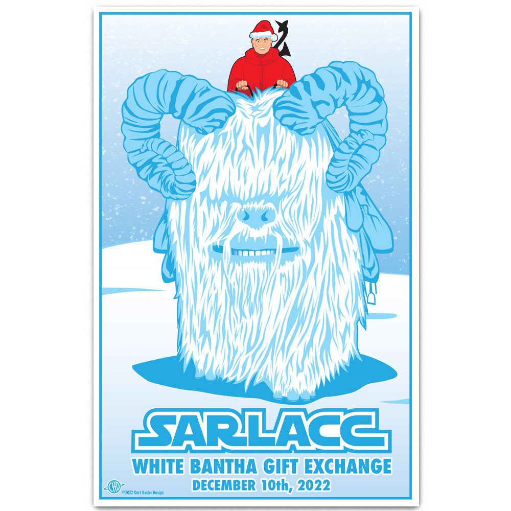 SARLACC White Bantha Gift Exchange Poster 2022 – Curt Hanks Design
